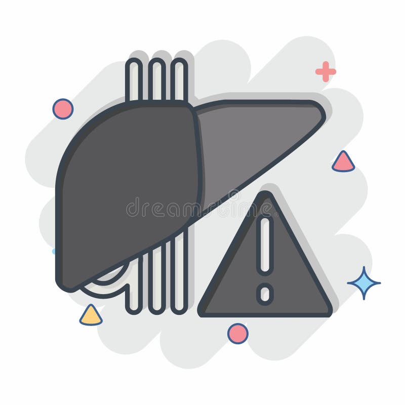 Icon Liver Problem. Related To Hepatologist Symbol. Comic Style. Simple ...