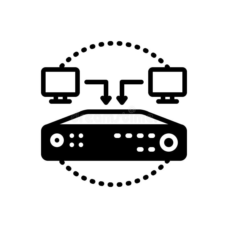 Black Solid Icon for Load Balancer, Technology and Website Stock Vector ...