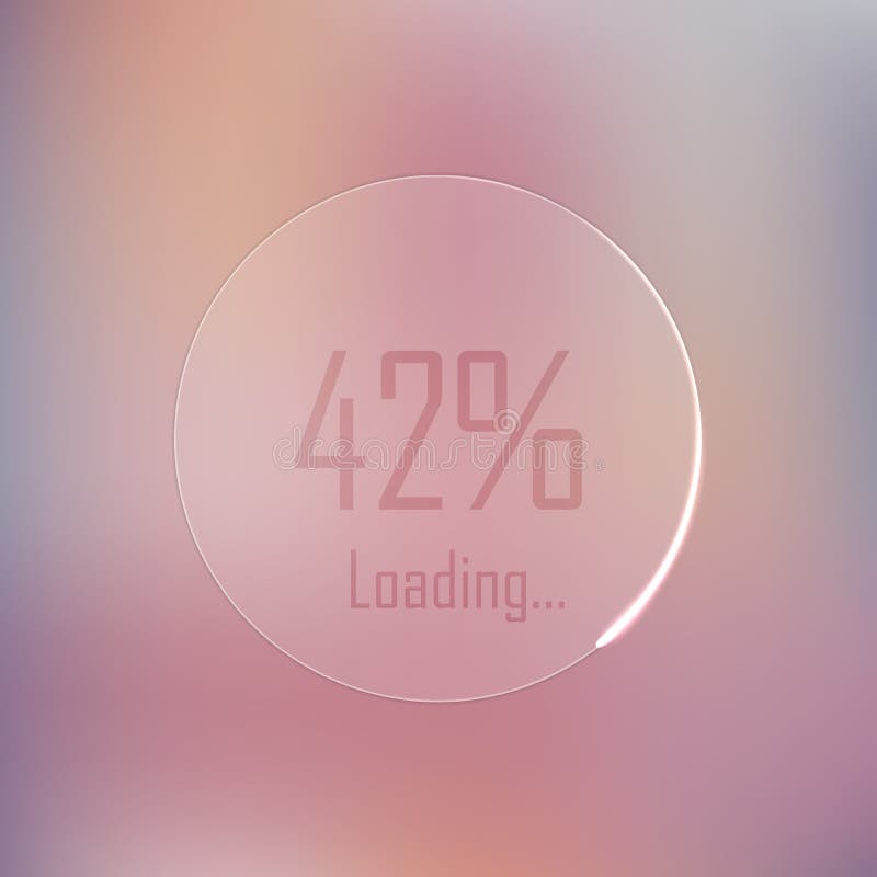 Icon Loading Process on Blurred Background. Stock Vector - Illustration ...