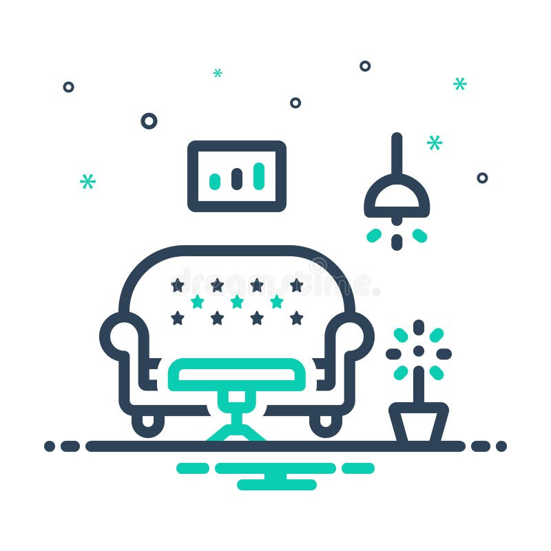 Mix Icon for Lobby, Furniture and Couch Stock Vector - Illustration of ...