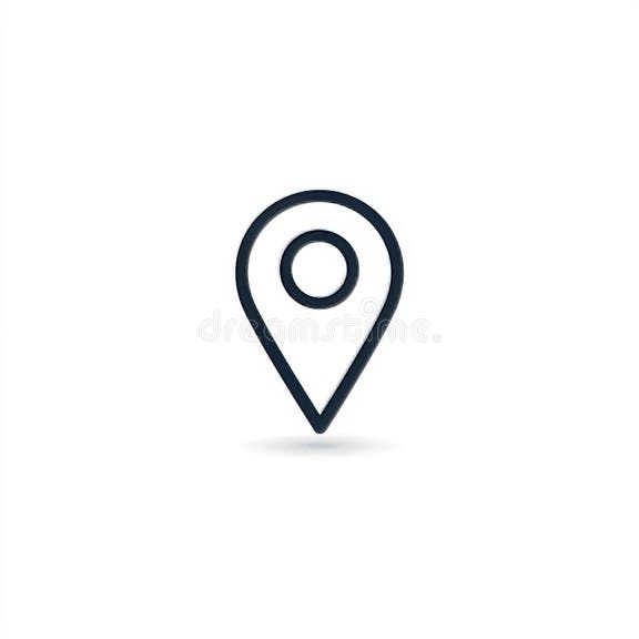 Icon of a Location Pin Symbolizing Geographical Location, Digital Map ...