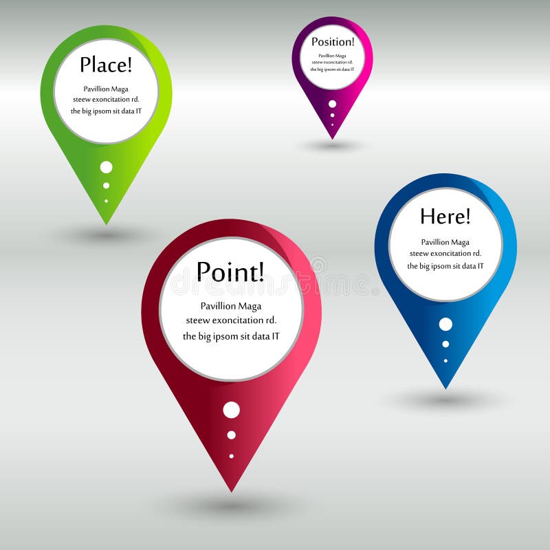 Here Location Pointer Sign Illustration Stock Illustration ...