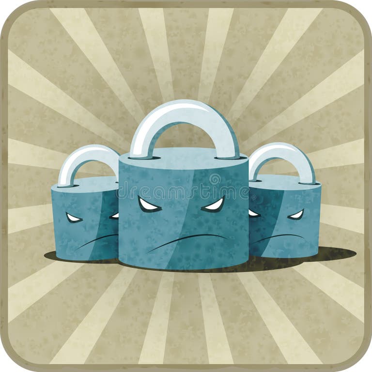 Icon with locks stock vector. Illustration of design - 35064279