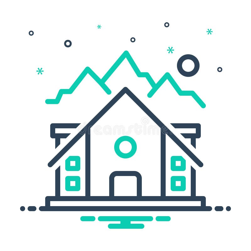 Mix Icon for Lodge, Stay and Lodge Stock Vector - Illustration of sign ...
