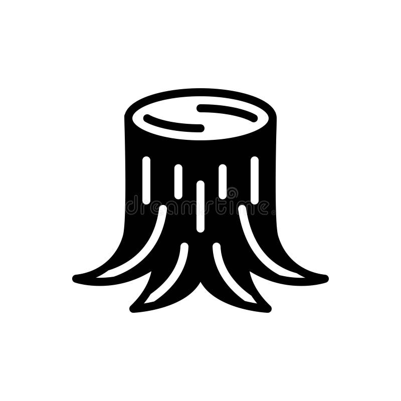 Black Solid Icon for Logging, Logwood and Erosion Stock Vector ...