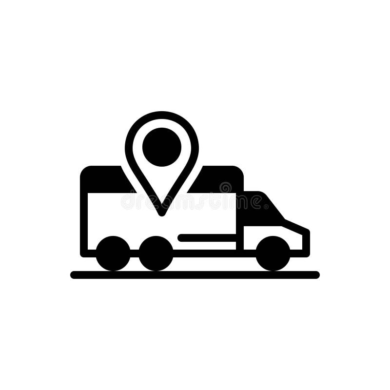Black Solid Icon for Logistics, Freight and Courier Stock Illustration ...