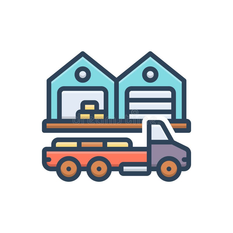 Color Illustration Icon for Logistics, Supply and Transport Stock ...