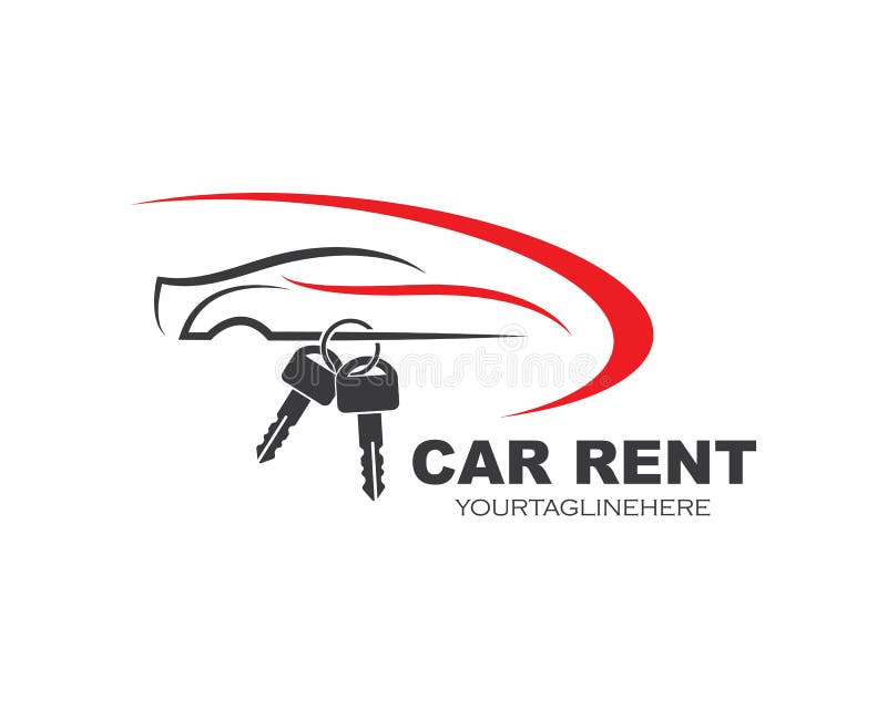 Icon and Logo of Car Rent Vector Illusration Stock Vector ...