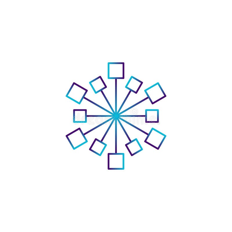 Icon Logo Design Element Box Forming a Circle Stock Vector ...