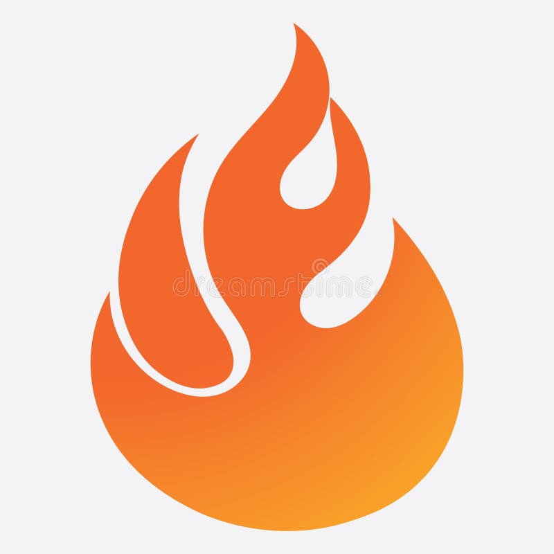 Icon logo flame on earth stock vector. Illustration of organic - 276882776