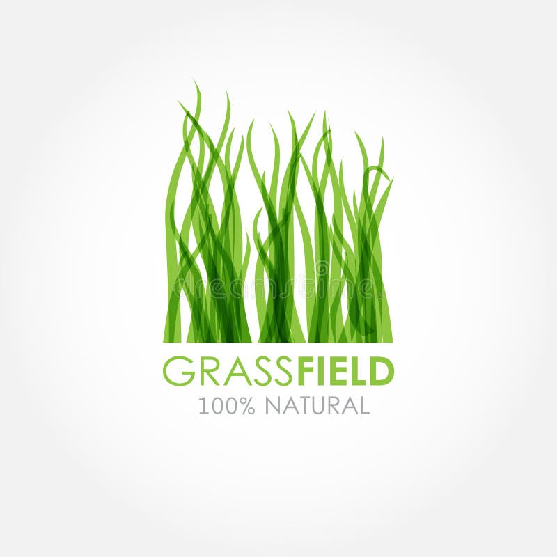 Icon Logo Green Grass Symbol Design Stock Illustration - Illustration ...