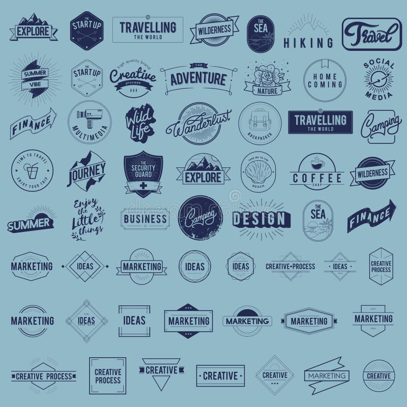 Icon Logo Set Vector Collection Concept Stock Vector - Illustration of ...