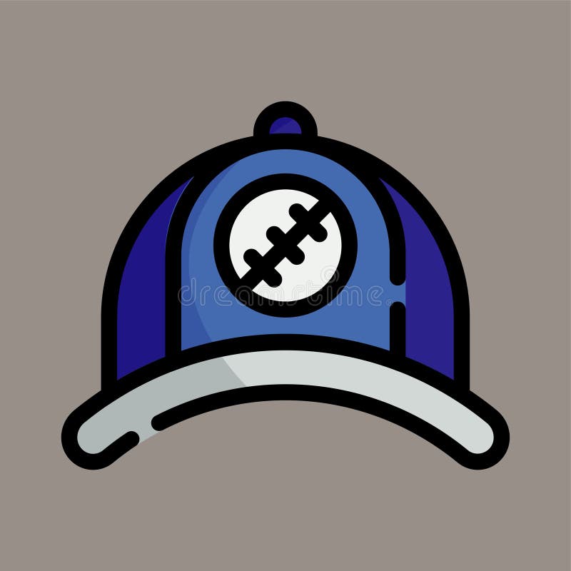 Icon, Logo, Vector Illustration of a Baseball Cap Isolated on Gray ...