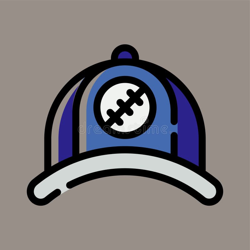 Icon, Logo, Vector Illustration of a Baseball Cap Isolated on Gray ...