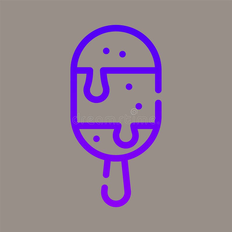 Icon, Logo, Vector Illustration of Popsicle Isolated on Gray Background ...