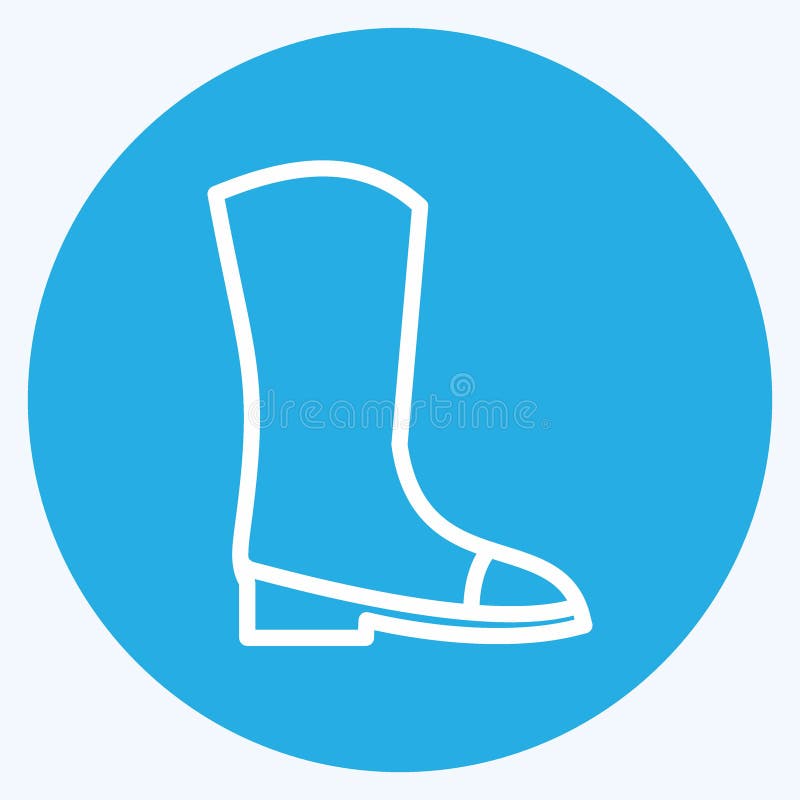 Icon Long Boots. Suitable for Spring Symbol. Blue Eyes Style. Simple ...