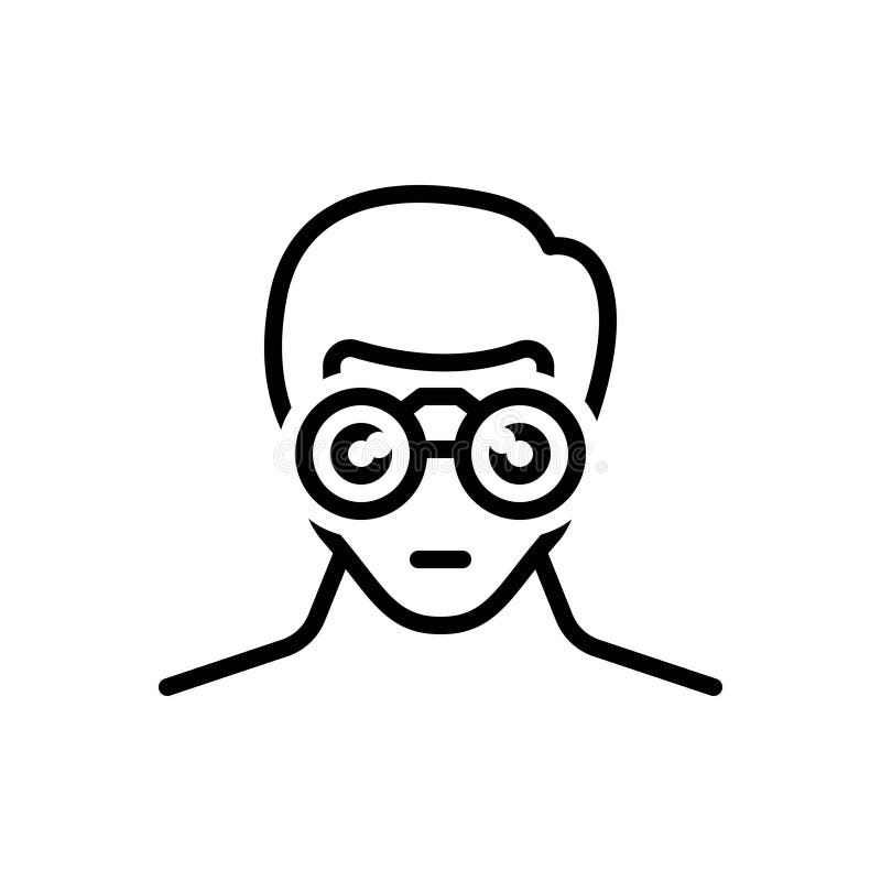 Black Line Icon for Look, See and Glass Stock Vector - Illustration of ...