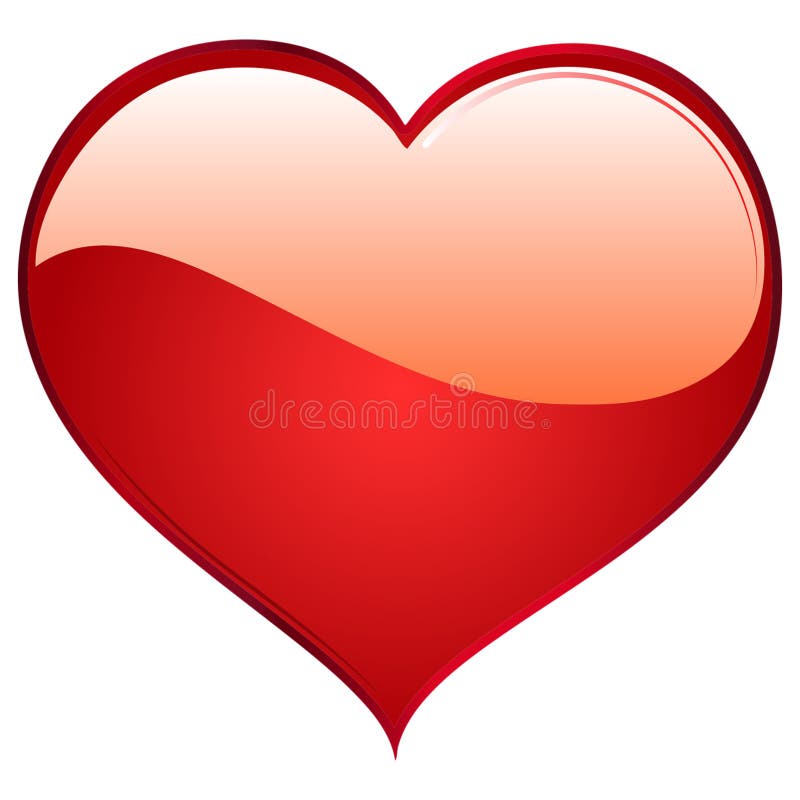 Icon Love Isolated Heart Transparent White Color Stock Illustration ...
