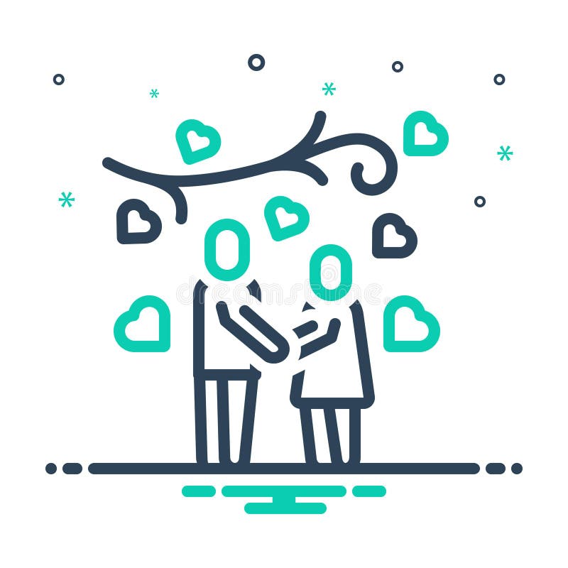 Mix Icon for Loving, Darling and Fond Stock Vector - Illustration of ...
