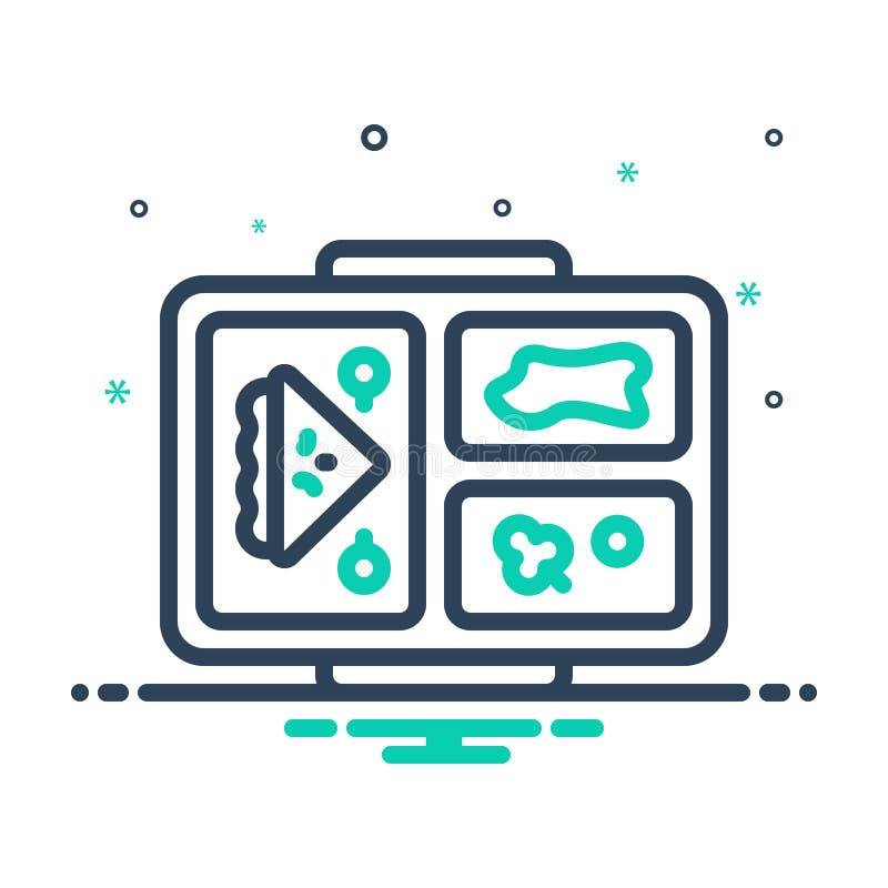 Mix Icon for Lunch, Luncheon and Food Stock Vector - Illustration of ...