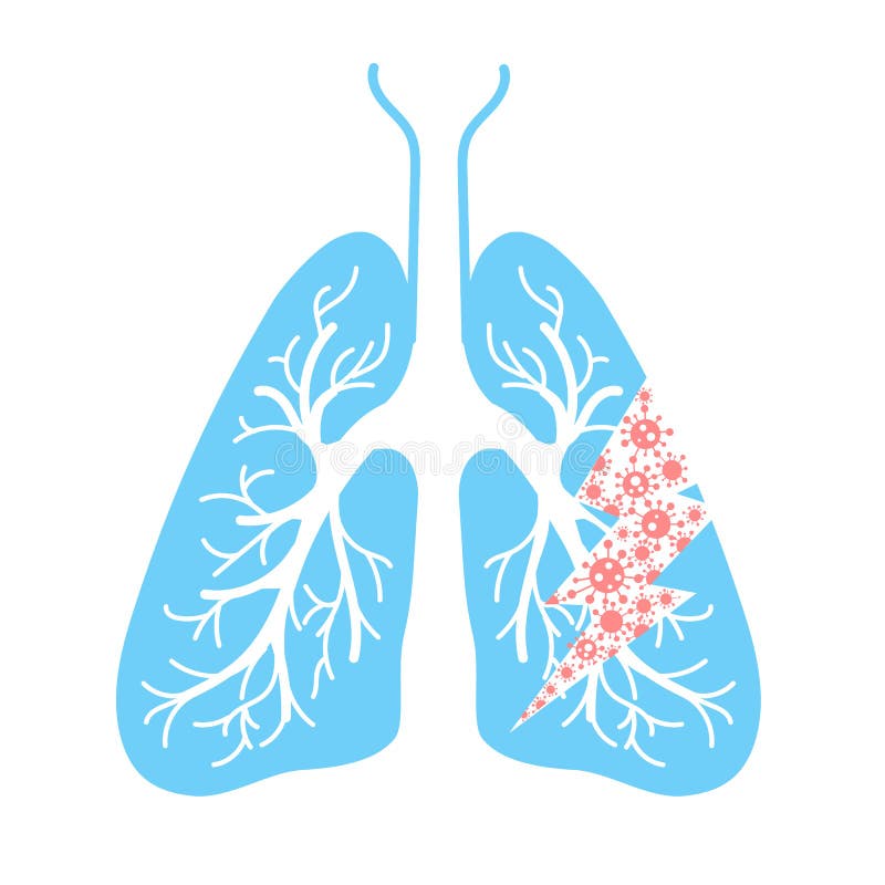 Icon Of Lung Disease Pneumonia Stock Illustration Illustration Of