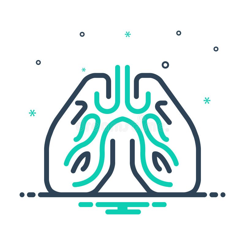 Mix Icon for Lungs, Breath and Human Stock Vector - Illustration of ...