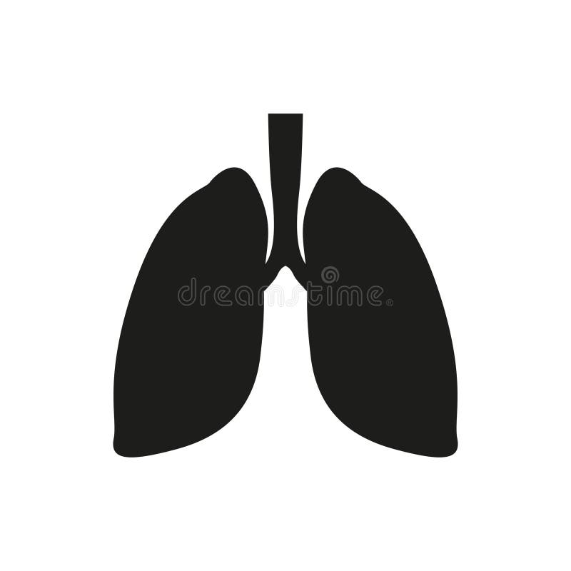 Icon Lungs. Simple Vector Illustration. Stock Vector - Illustration of ...