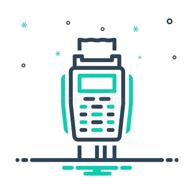 Mix Icon for Machine, Debit and Cash Stock Vector - Illustration of ...
