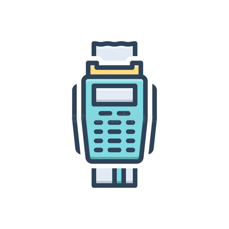 Color Illustration Icon for Machine, Debit and Cash Stock Illustration ...
