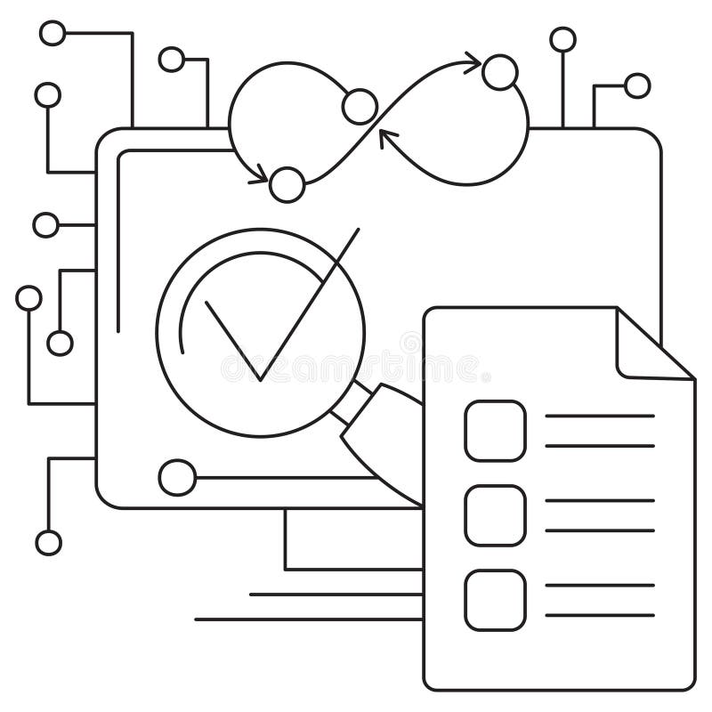 Checklist Magnifier Assessment Icon Stock Illustrations – 238 Checklist ...