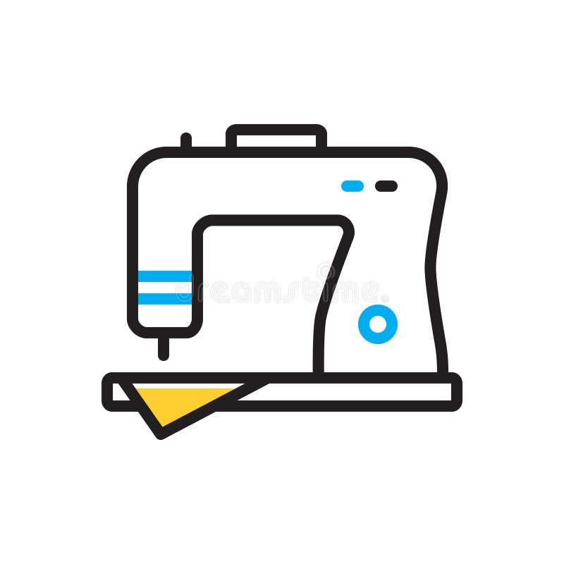 Multi Color Icon for Machine, Sewing and Gadget Stock Vector ...