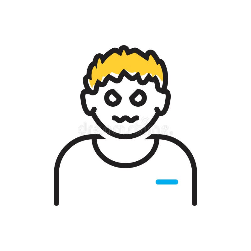 Multi Color Icon for Mad, Insane and Maniac Stock Vector - Illustration ...