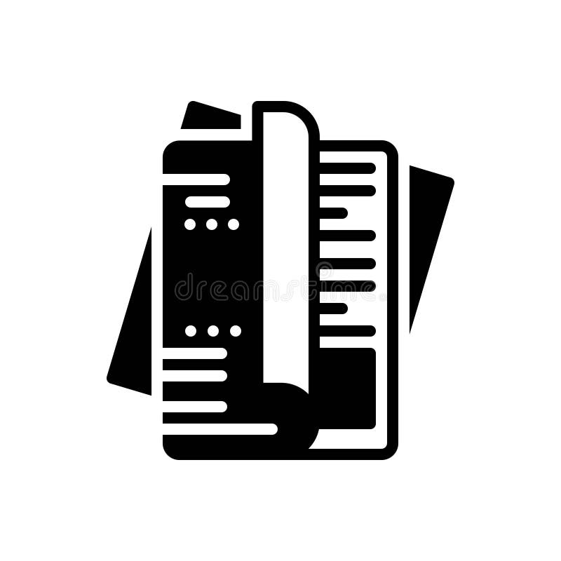 Black Solid Icon for Mag, Magazine and Journal Stock Vector ...
