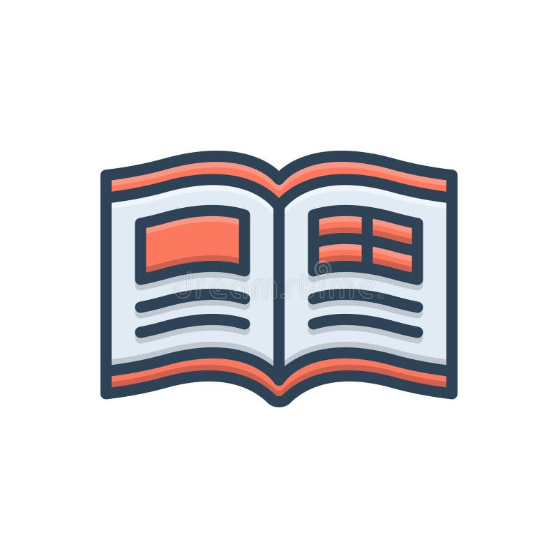Color Illustration Icon for Magazine, Booklet and Reading Stock ...