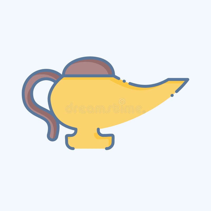 Icon Magic Lamp. Related To Magic Symbol. Doodle Style. Simple Design ...