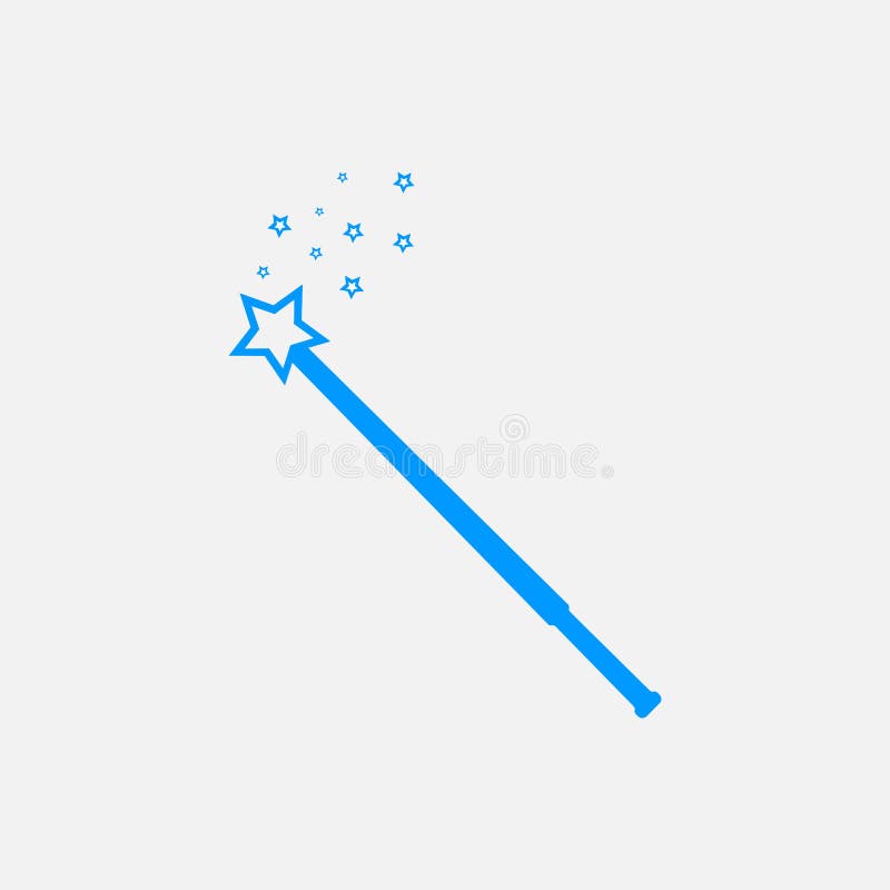 Icon Magic Wand, the Accomplishment of Miracles Stock Illustration ...