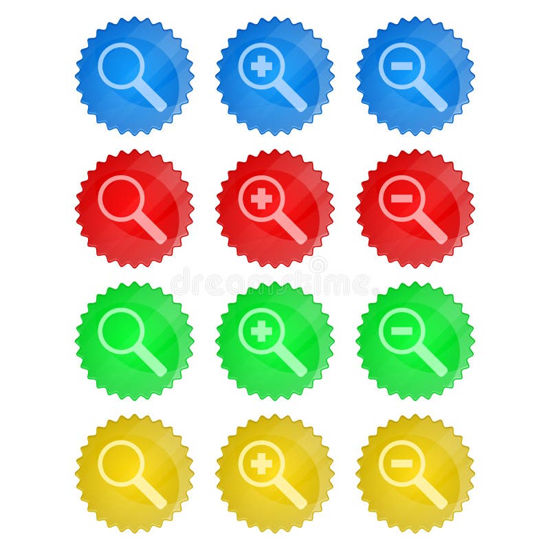 Icon Magnifier stock vector. Illustration of symbol, substrate - 35168892