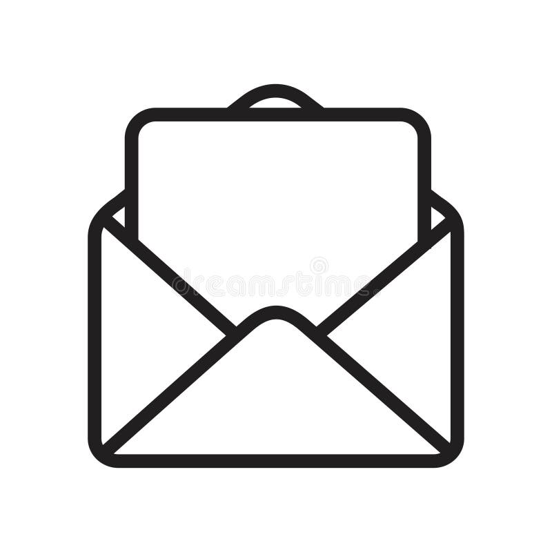 Icon Mail, Message, Inbox Envelope Flat Style Icon Isolated on White Background Stock Vector ...