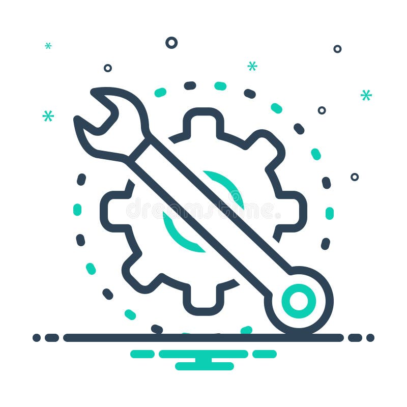 Mix Icon for Maintain, Preserve and Wrench Stock Vector - Illustration ...