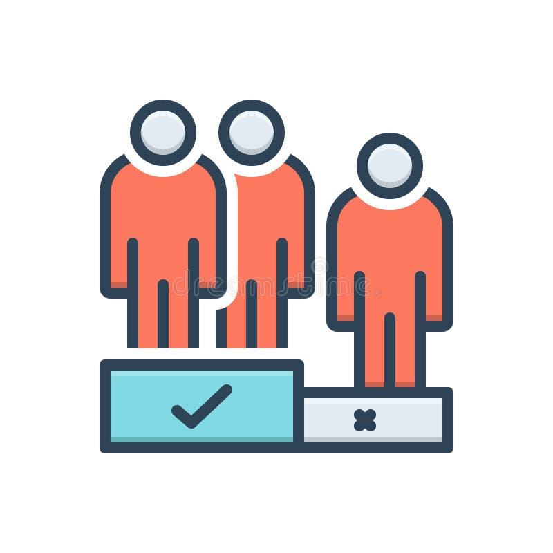 Color Illustration Icon for Majority, Plurality and Plethora Stock ...