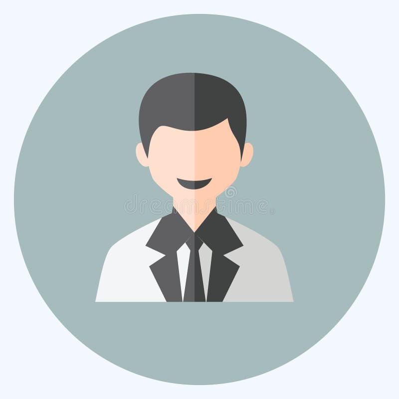 Icon Male User. Suitable for Web Interface Symbol. Flat Style. Simple ...