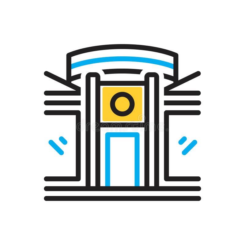 Multi Color Icon for Mall, Shopping Center and Trade Stock Vector ...