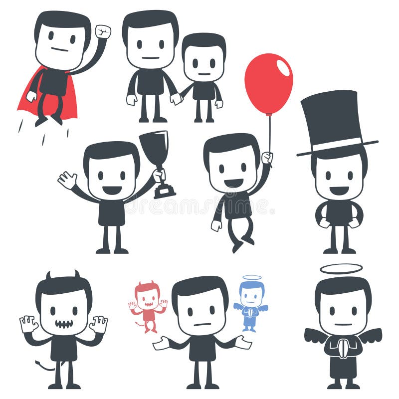 Icon man stock vector. Illustration of laughing, cute - 18822155