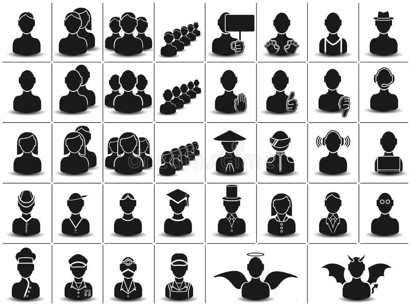 Icon man half stock vector. Illustration of employee - 65568940