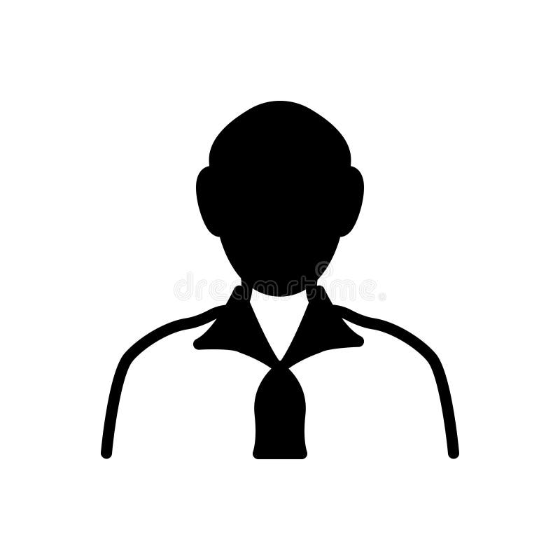Black Solid Icon for Man, People and Human Stock Illustration ...