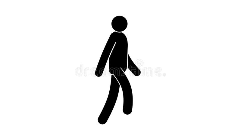 Icon man walk cycle stock video. Video of footage, inkman - 137098481