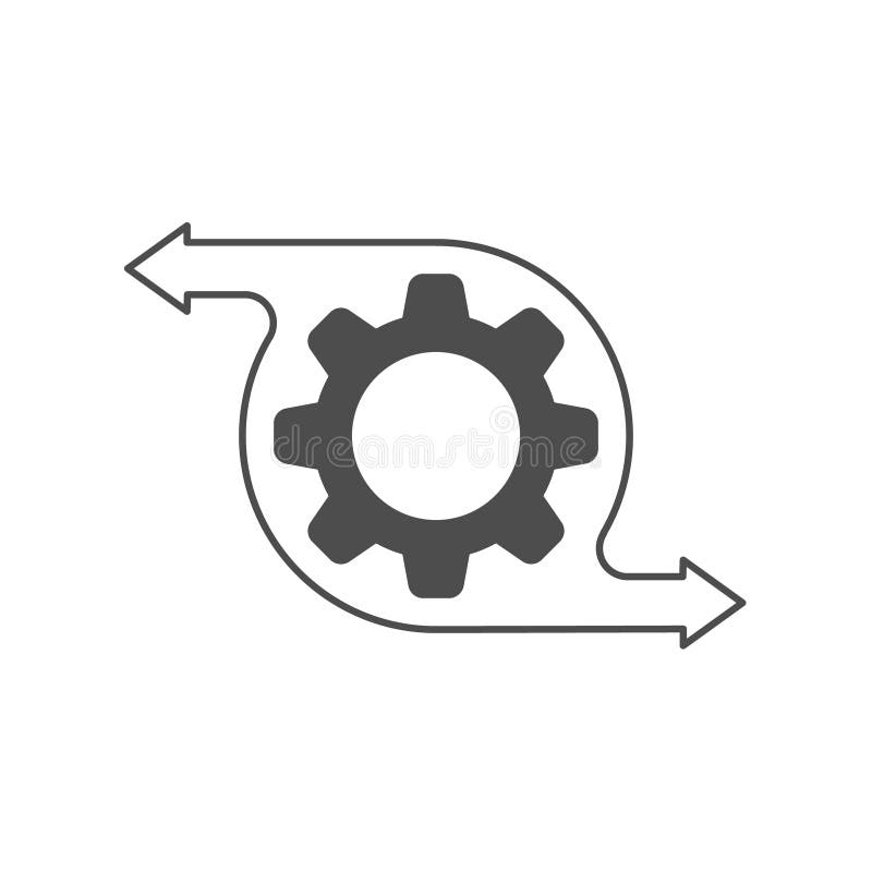 The Icon with Two Arrows Pointing in Opposite Directions Stock ...