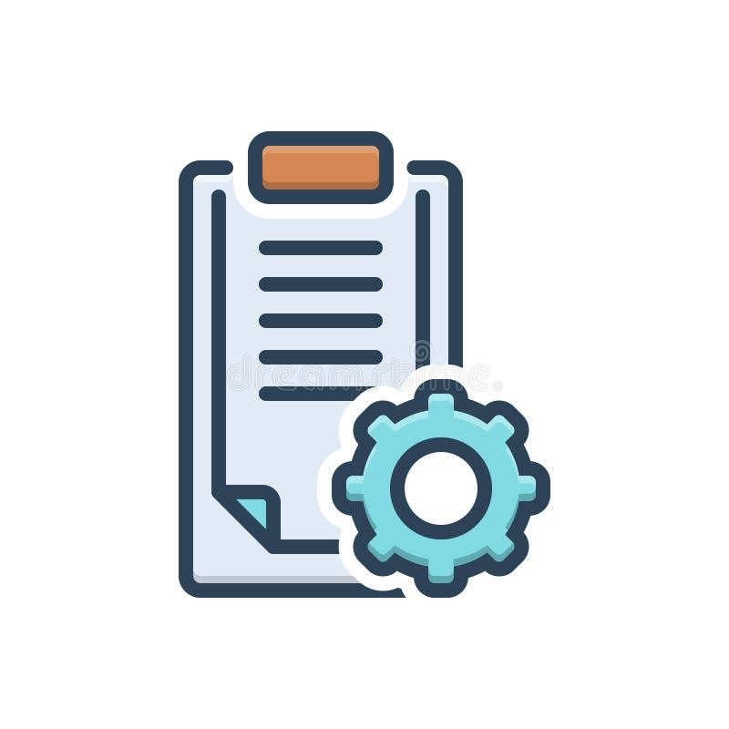 Color Illustration Icon for Mandate, Authorization and Project Stock ...