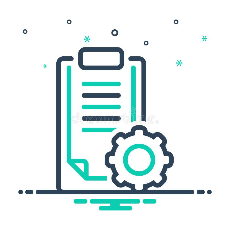 Mix Icon for Mandate, Authorization and Project Stock Vector ...