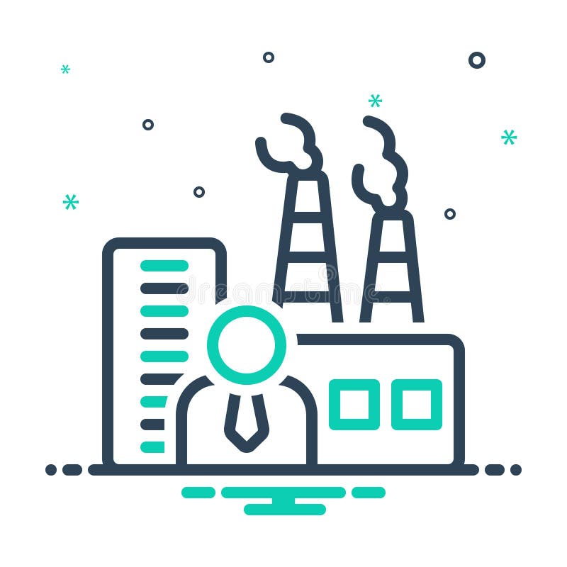 Mix Icon for Manufacturer, Maker and Producer Stock Vector ...